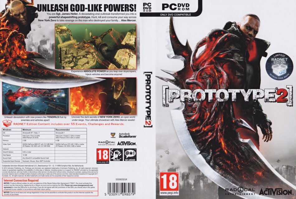 Prototype 2 (2012) EU PC DVD Cover & Label - DVDcover.Com