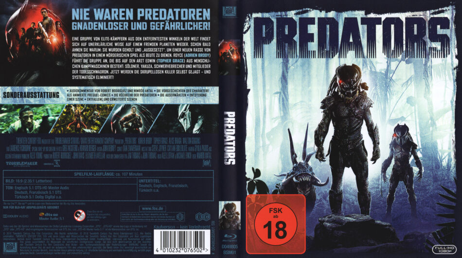 Predators (Neuauflage) (2018) German Blu-Ray Covers & label - DVDcover.Com