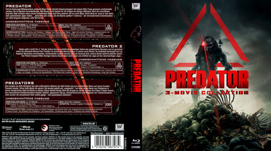 Predator 3-Movie-Collection (Custom) German Blu-Ray Covers & labels ...