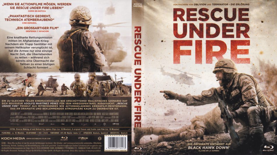 Rescue Under Fire (2016) R2 German Blu-Ray Cover - DVDcover.Com