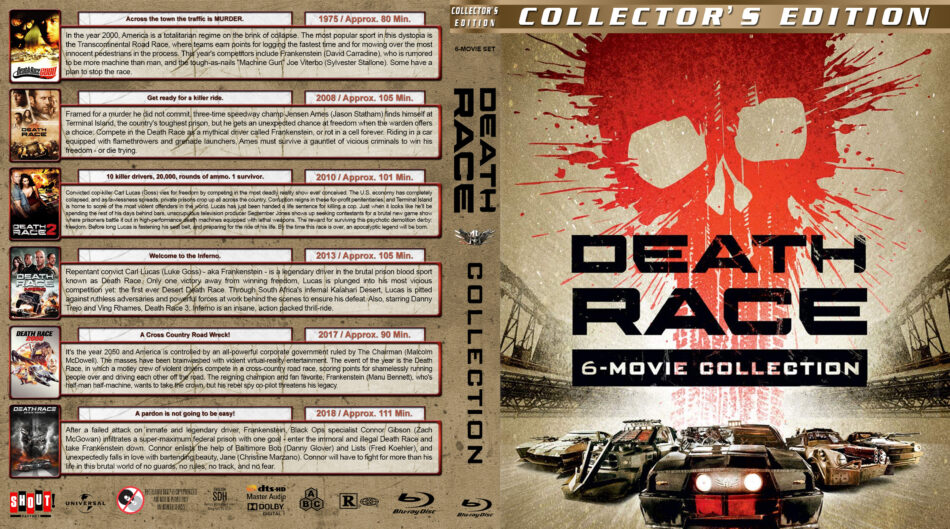 Death Race Collection (6) R1 Custom Blu-Ray Cover - DVDcover.Com