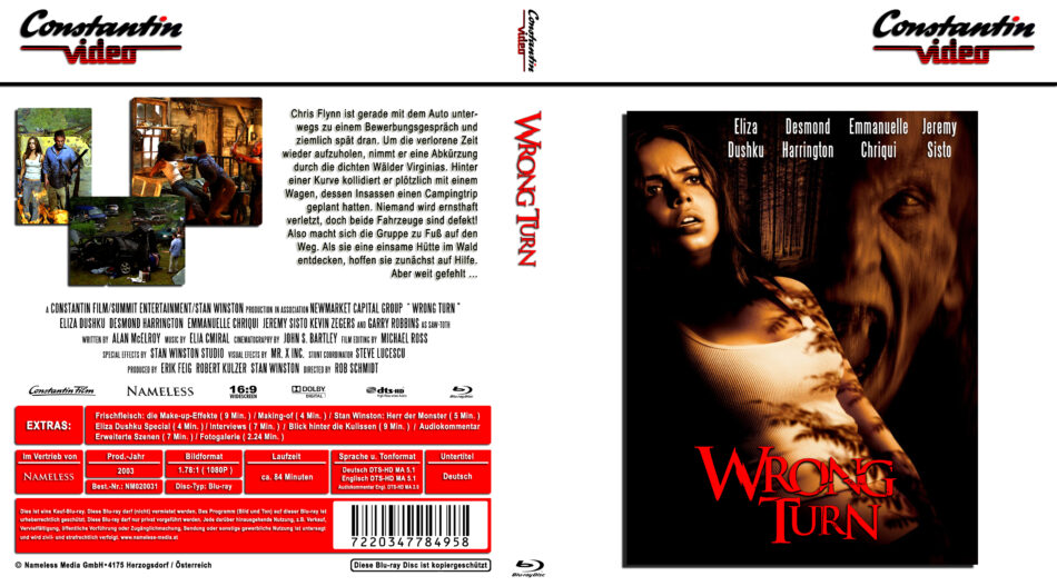 Wrong Turn (2003) DE Custom Blu-Ray Cover - DVDcover.Com