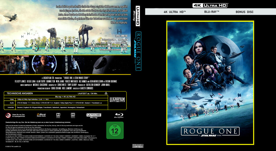 Star Wars: Rogue One (2016) DE 4K UHD Custom Cover - DVDcover.Com