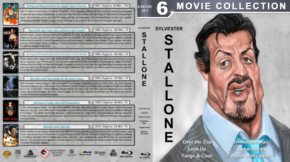 Sylvester Stallone Collection R0 Custom Blu-Ray Cover - DVDcover.Com