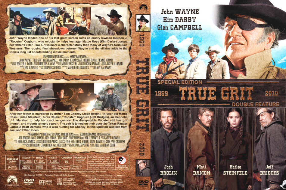 True Grit-Dopuble Feature (2002) R1 DVD Cover - DVDcover.Com
