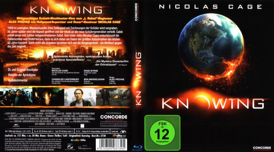 Knowing (2009) DE Blu-Ray Cover - DVDcover.Com