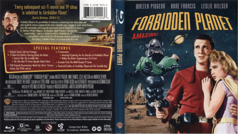 Forbidden Planet (1956) Blu-Ray Cover & Label - DVDcover.Com