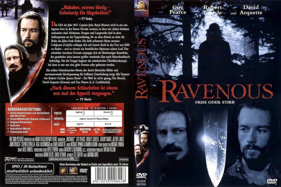 Ravenous (1999) R2 DE DVD Cover - DVDcover.Com