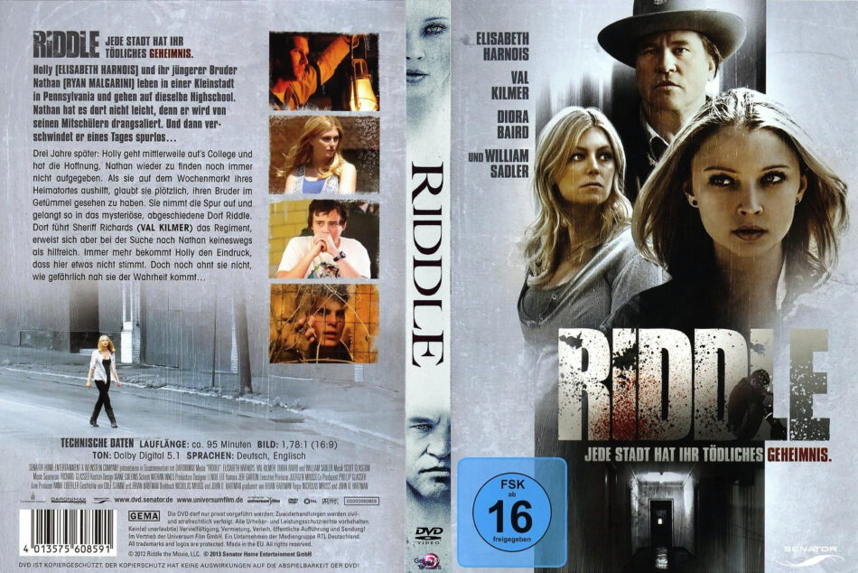 Riddle (2013) R1 - Movie DVD - Front DVD Cover
