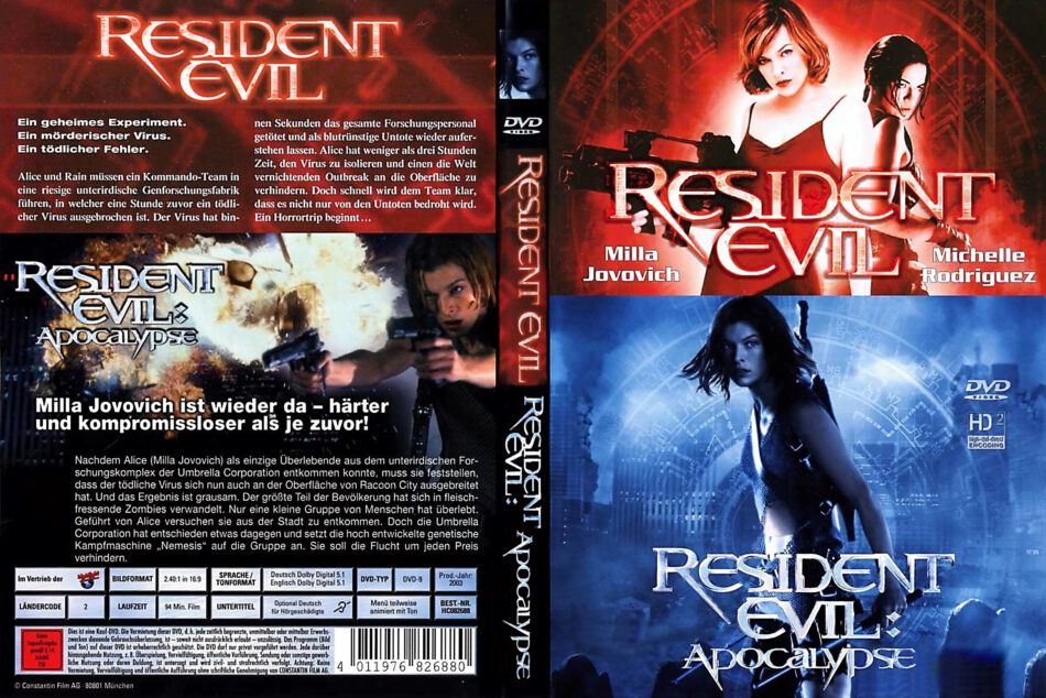Resident Evil-Double Feature (2003) R2 DE Custom DVD Cover - DVDcover.Com