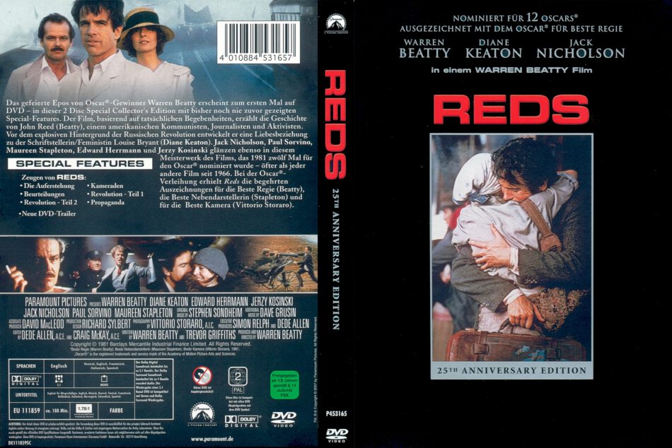 Reds (1981) R2 DE DVD Cover - DVDcover.Com