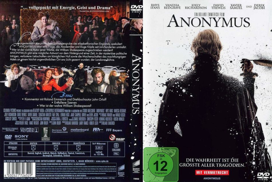 Anonymus (2011) R2 DE DVD Cover - DVDcover.Com