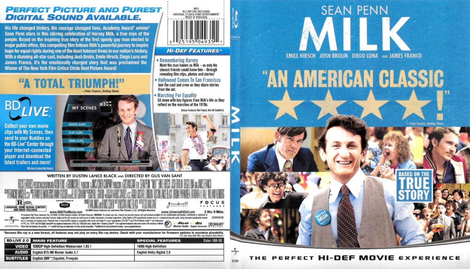 MILK 2008 BLURAY COVER LABEL DVDcover Com MILK 2008 BLURAY COVER LABEL DVDcover Com