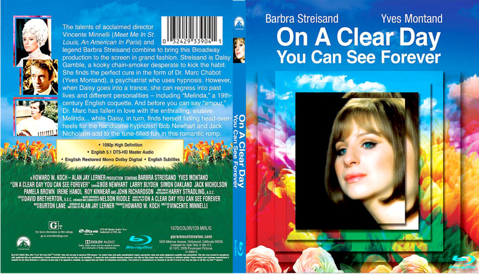 ON A CLEAR DAY YOU CAN SEE FOREVER (1970) BLU-RAY COVER & LABELS ...
