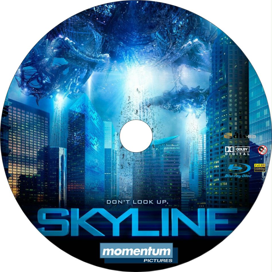 Skyline (2010) Custom Blu-Ray Labels - DVDcover.Com