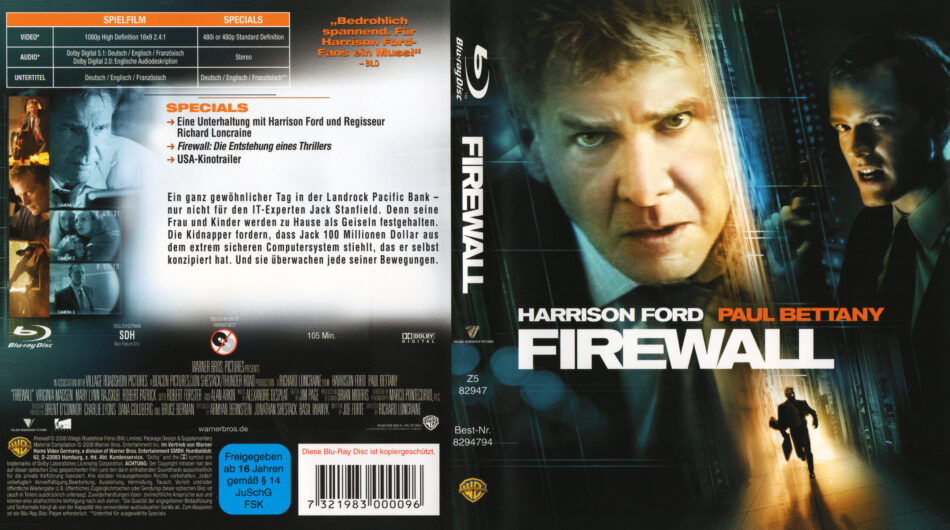 Firewall dvd label (2006) R1 Custom