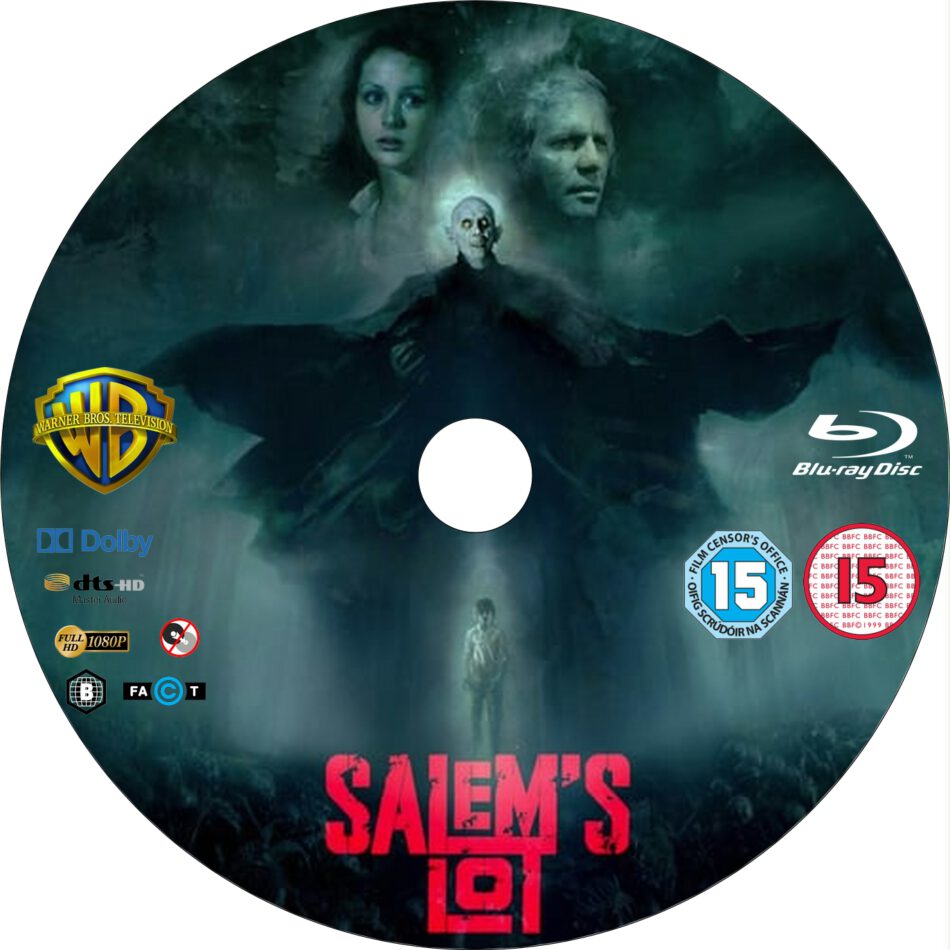 Salem's Lot (1979) Custom R0 and R2 Blu Ray Labels - DVDcover.Com