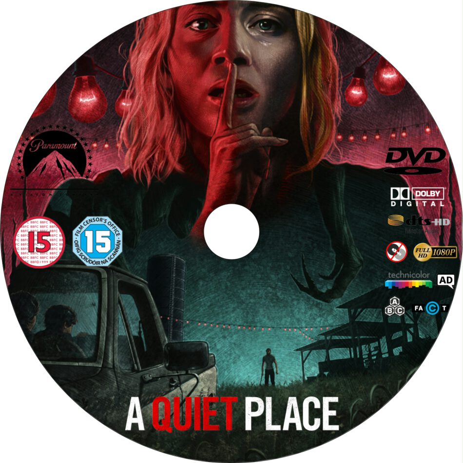 A Quiet Place (2018) Custom R0 and R2 DVD Labels - DVDcover.Com