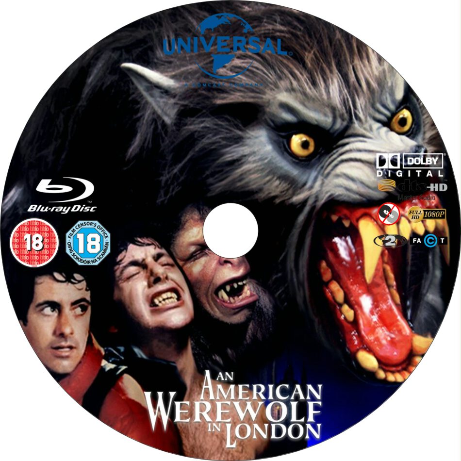An American Werewolf in London (1981) Custom R0 and R2 Blu-Ray Labels ...