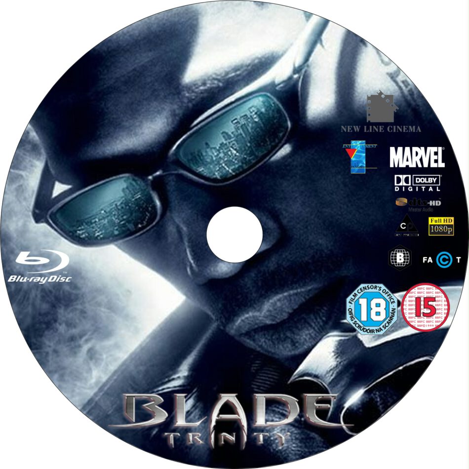 Blade Trinity (2004) Custom R0 and R2 Blu-Ray Labels - DVDcover.Com