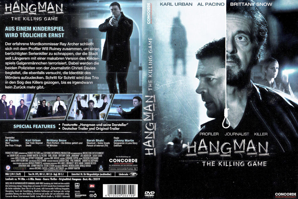 Hangman-The Killing Game (2018) R2 DE DVD Cover - DVDcover.Com