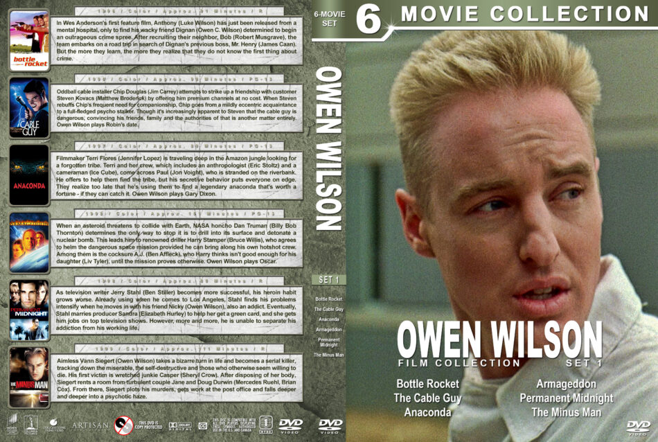 Owen Wilson Filmography - Set 1 R1 Custom DVD Cover - DVDcover.Com
