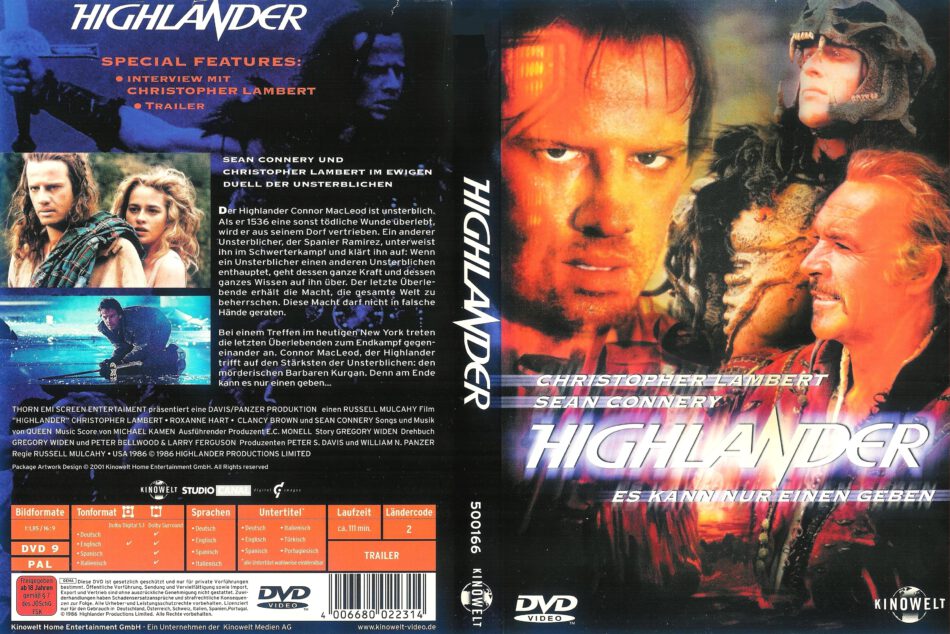 Highlander (1986) R2 DE DVD Covers - DVDcover.Com