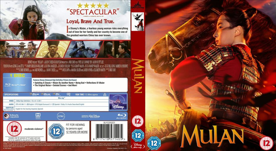 Mulan (2020) Custom R2 Blu Ray Cover and Label - DVDcover.Com
