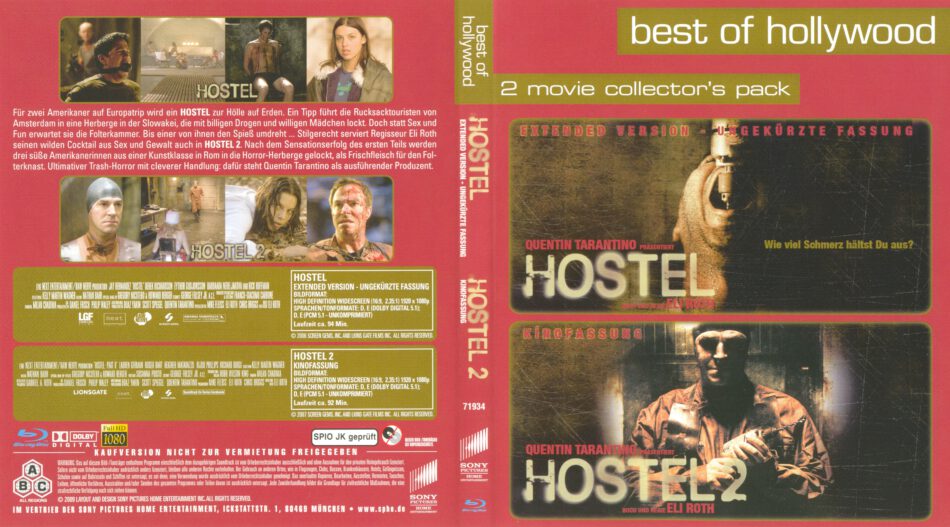 HOSTEL 1+2 DE Blu-Ray Cover - DVDcover.Com