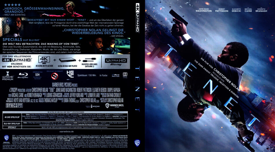 Tenet (2020) DE 4K UHD Covers - DVDcover.Com