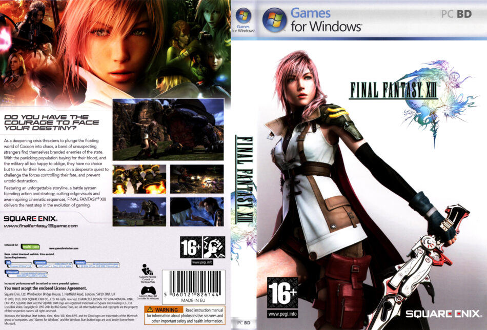 Final Fantasy XIII ENG Custom + BD Labels - DVDcover.Com