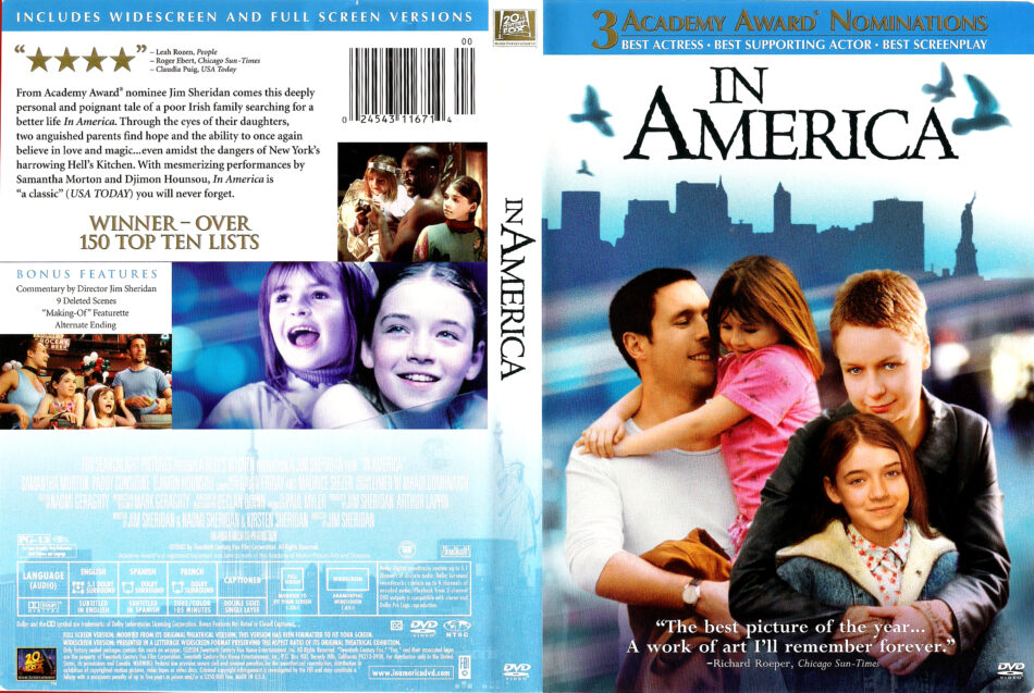 IN AMERICA (2002) DVD COVER & LABEL - DVDcover.Com
