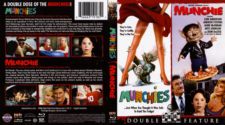 Munchies (1987) and Munchie (1992) Blu-Ray cover - DVDcover.Com