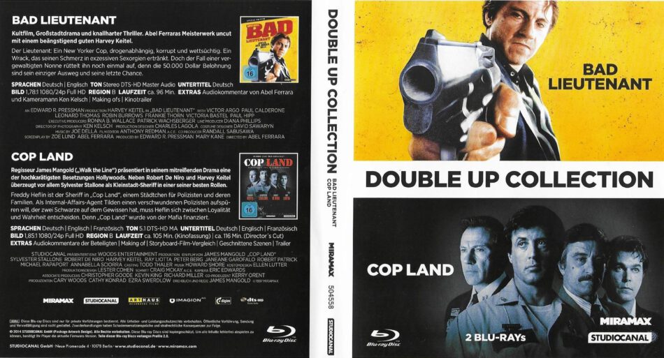 Bad Lieutenant & Copland DE Blu-Ray Covers - DVDcover.Com