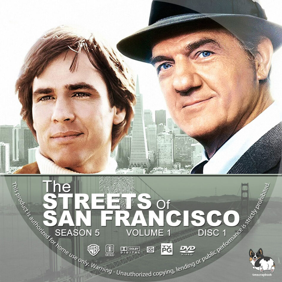 The Streets of San Francisco - Season 5, Volume 1 R1 Custom DVD Labels ...