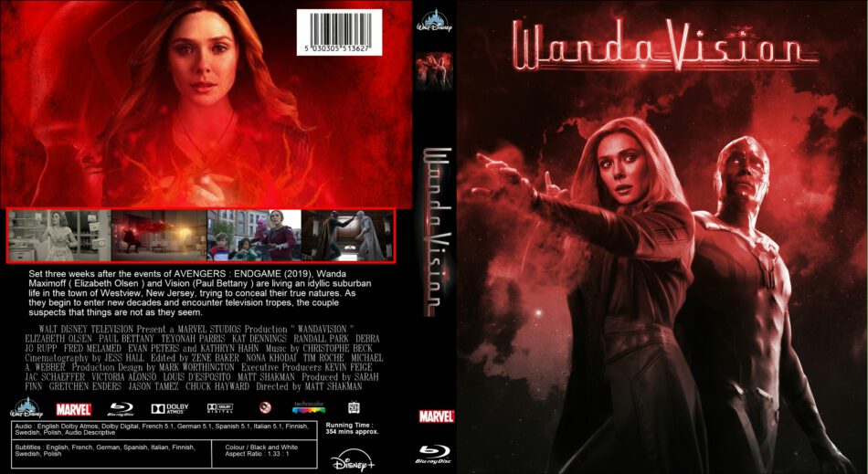 Wandavision (2021) Custom Clean Blu Ray Cover and Labels - DVDcover.Com