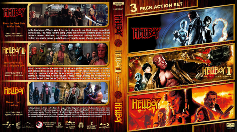 Hellboy Triple Feature Custom 4K UHD Cover - DVDcover.Com