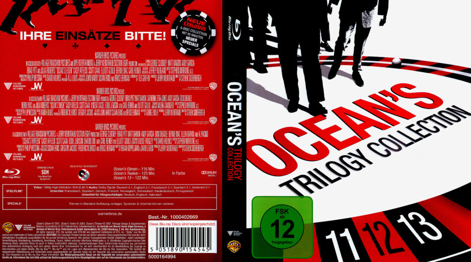 Ocean's Trilogy Collection DE Blu-Ray Cover - DVDcover.Com