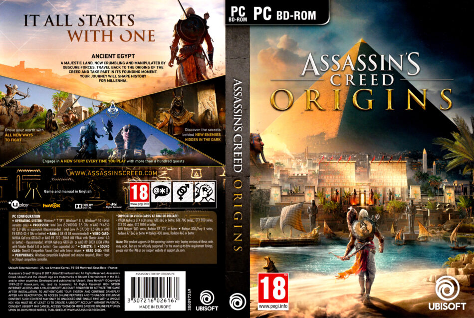 Assassin's Creed: Origins (Custom BD-ROM cover) - DVDcover.Com