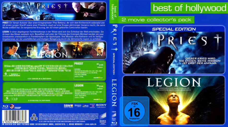 Priest & Legion-Double Feature (2012) DE Blu-Ray Cover - DVDcover.Com