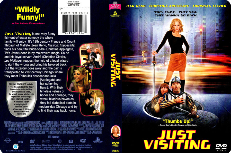 JUST VISITING (2001) DVD COVER & LABEL - DVDcover.Com