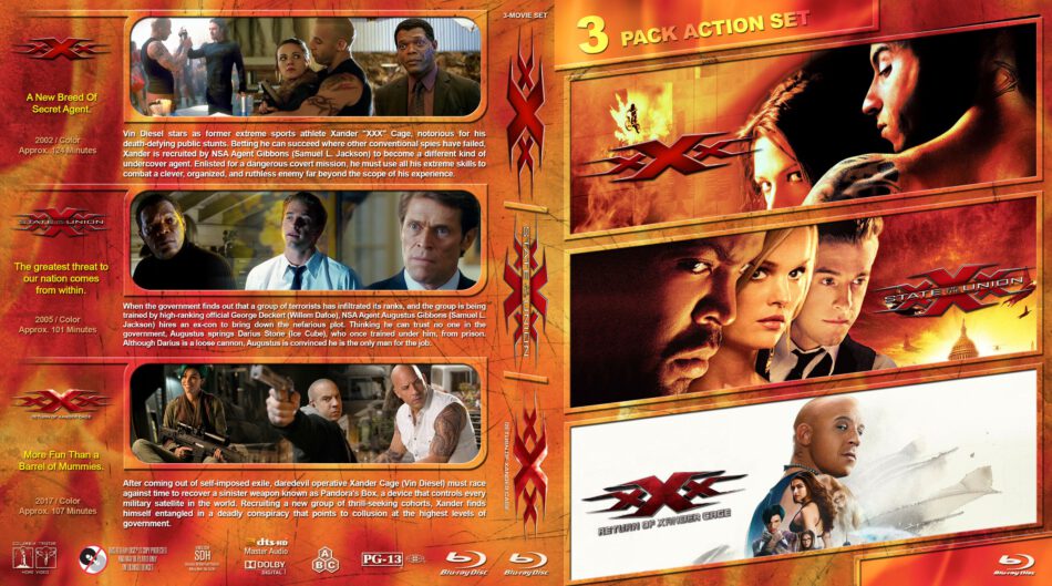 xXx Triple Feature Custom Blu-Ray Cover - DVDcover.Com