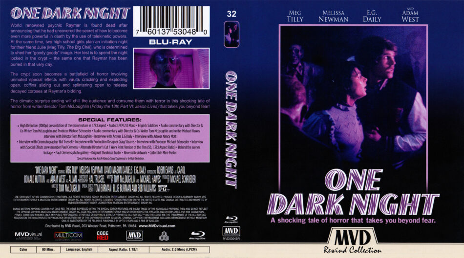One Dark Night (1982) Blu-Ray Cover - DVDcover.Com