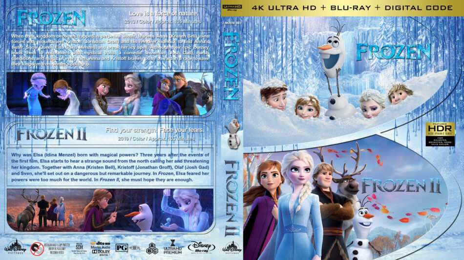 Frozen Double Feature Custom 4K UHD Cover - DVDcover.Com