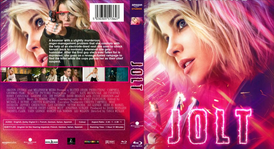 Jolt (2021) Custom Clean Blu Ray Cover and Labels - DVDcover.Com