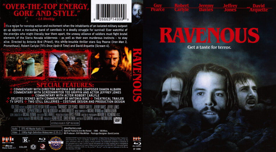 Ravenous (1999) Blu-Ray Cover - DVDcover.Com