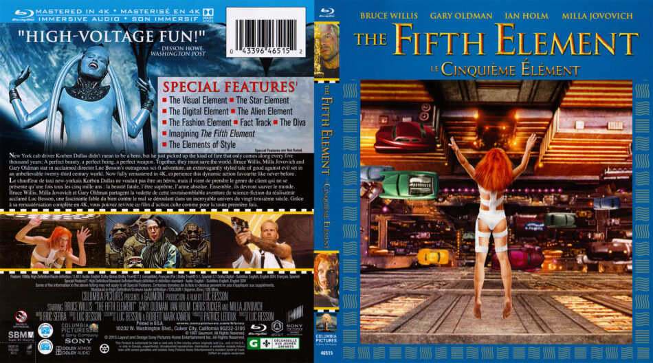 The Fifth Element (1997) Blu-Ray Cover - DVDcover.Com
