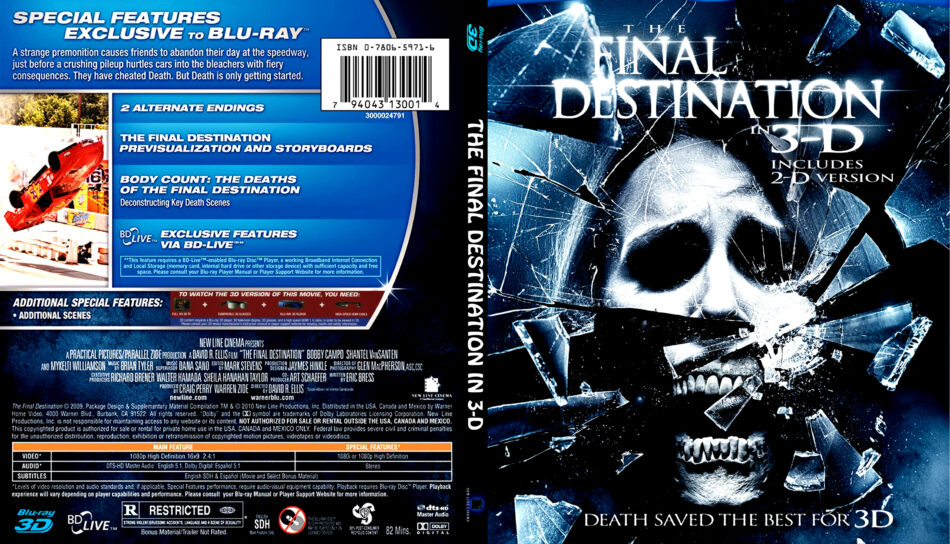 THE FINAL DESTINATION 3D (2009) BLU-RAY COVER & LABEL - DVDcover.Com