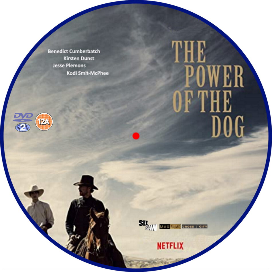 The Power Of The Dog (2021) R2 Custom DVD Label - DVDcover.Com