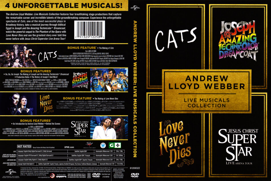 JOSEPH AND THE AMAZING TECHNICOLOR DREAMCOAT (1999) DVD COVER & LABELS ...